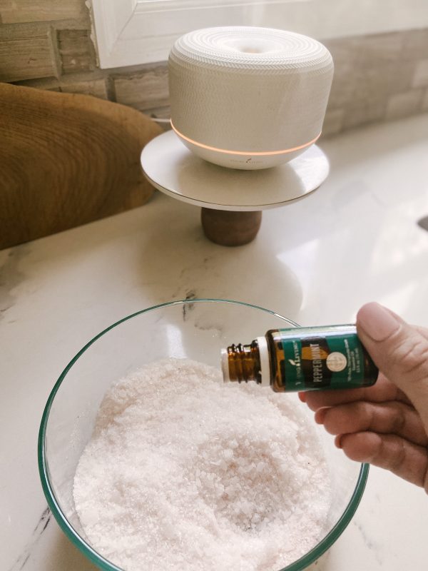 homemade bath salts using essential oils - Essentials for our Life